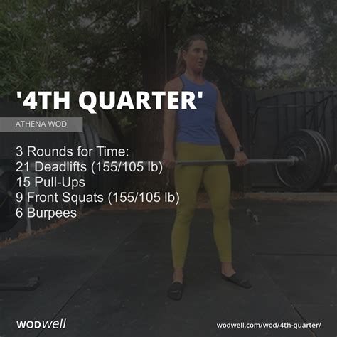 4th Quarter Workout Athena Wod Wodwell
