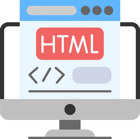 Html Flat Icon Vector Art At Vecteezy