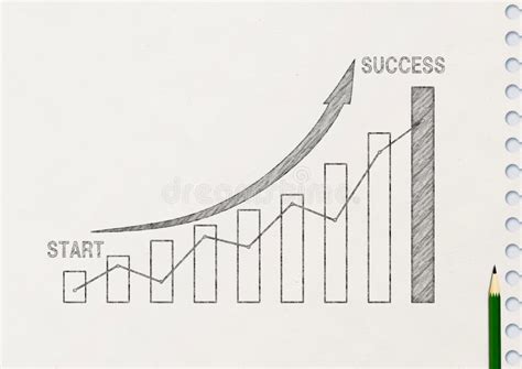 Chart Diagram Background Drawn With Pencil On Notebook Stock Image