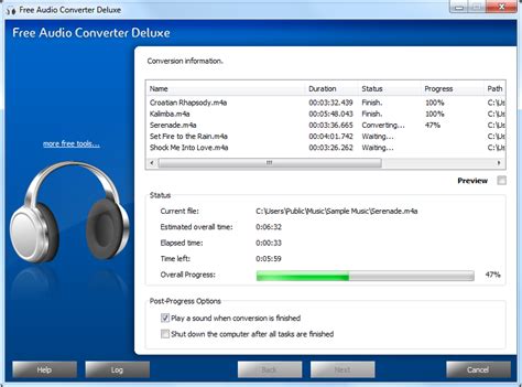 Free Audio Converter Deluxe Features Free Audio Converter Software