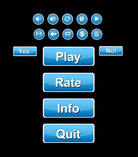 Game User Interface Buttons By Msranaapps
