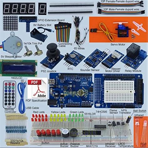 New Ultimate Uno R3 Starter Kit For Arduino 1602 Lcd Servo