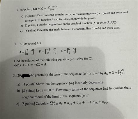 I’d like a second opinion on these exercises that I’ve solved. They are functions, matrices ...