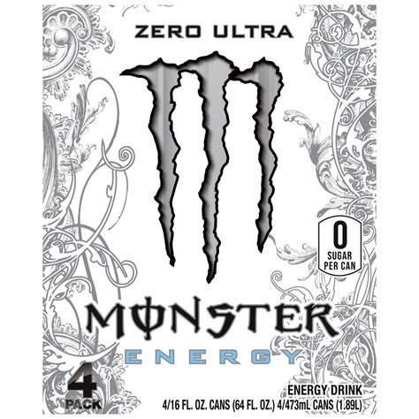 Zero Ultra Monster Energy Drink Can Monster Energy Zero Ultra