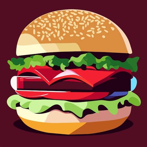 Premium Vector Burger Vector Illustration