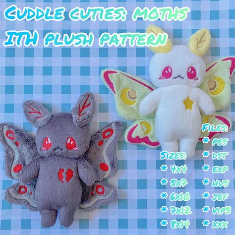 Cuddle Cutie Moth Ith Embroidery Plush Pattern Digital Download Etsy
