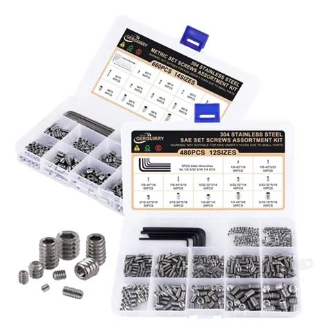 Kit Surtido De Tornillos Tornillos Estándar Métricos Cuotas Sin
