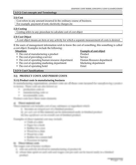 Solution Cost Term Concept And Cost Classification Studypool