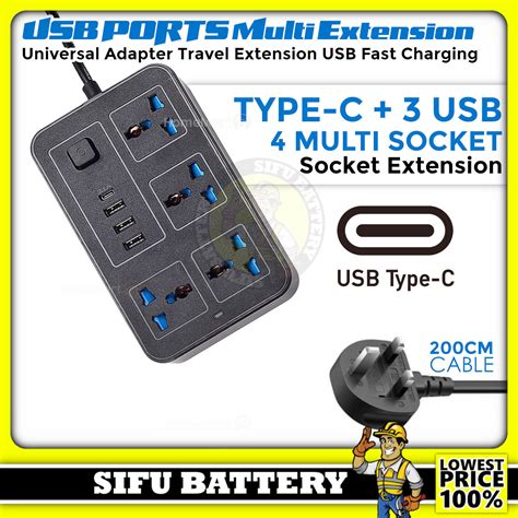 Usb Port Universal Power Strip Extension Plug Power Socket Electric Sockets Elektrik Soket