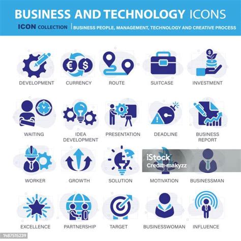 비즈니스 데이터 분석 조직 관리 및 기술 아이콘 세트 비즈니스 사람들 관리 기술 창조적 인 프로세스 아이콘 세트 아이콘 벡터 컬렉션 검색에 대한 스톡 벡터 아트 및 기타