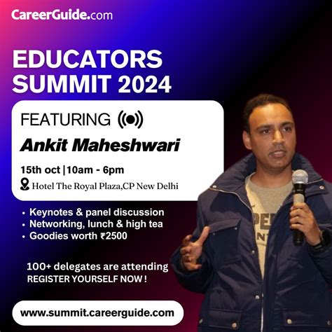 We Are Thrilled To Announce That Ankit Maheshwari Will Attend The Educators Summit 2024 Hosted