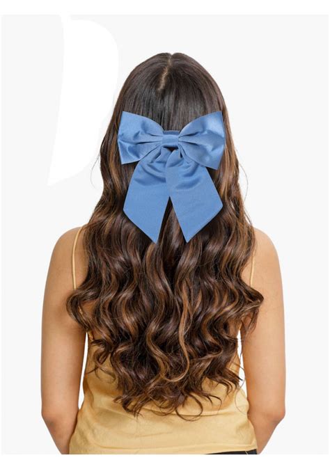 Steel Blue Hair Bow Girls Hair Clip Bow In Solid Steel Blue Bows N