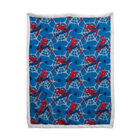 Spiderman Epic Hero Sherpa Backed Blanket Brickseek