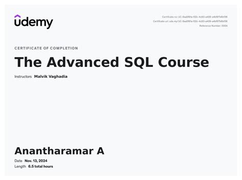Anantharamar A On Linkedin Sql Dataanalysis Udemy Learning