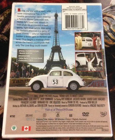 Walt Disney Herbie Goes To Monte Carlo Dvd Factory Sealed New 11