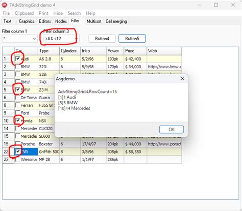How To Get The Text On Filtered And Checked Row On TAdvStringgrid TAdvColumnGrid TMS VCL UI