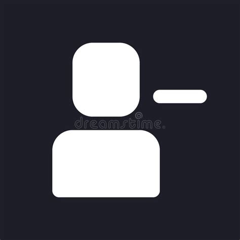 Remove User Dark Mode Glyph Ui Icon Stock Vector Illustration Of