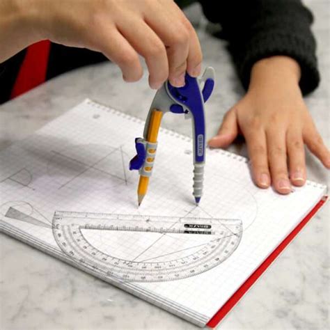 Scale Arm Compass W 2 Wood Pencil And 6 Protractor Set 24 Packs