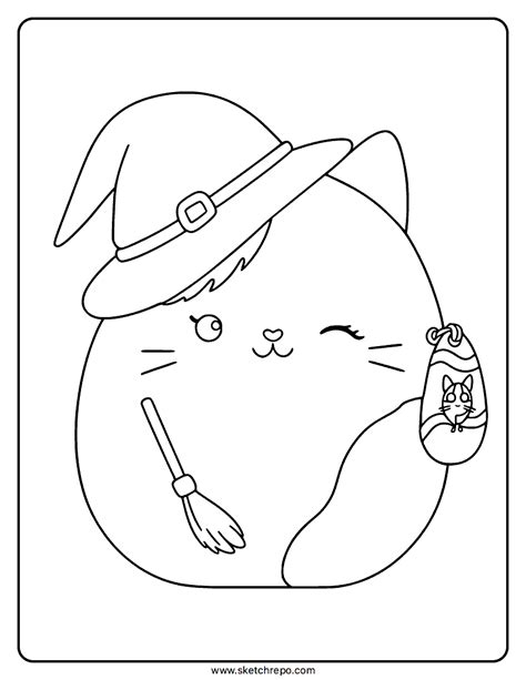 Halloween Squishmallow Coloring Pages