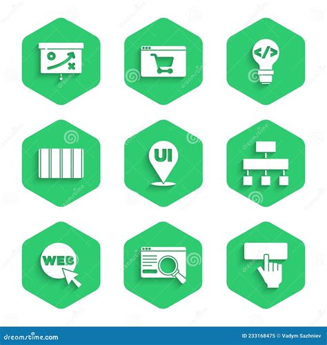 Set UI Or UX Design Keyboard Site Map Web And Graphic Color Palette Guide Front End