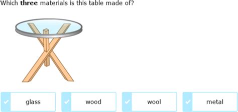 Ixl Identify Multiple Materials In Objects Year 2 Science Practice