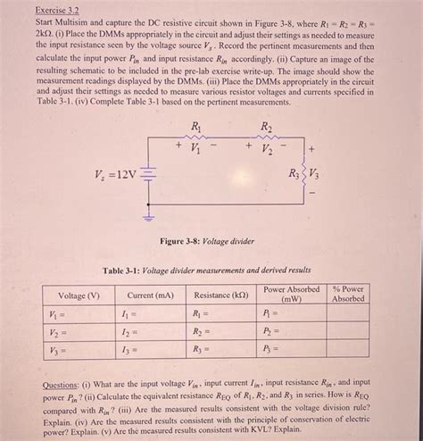 solved exercise 3 2 start multisim and capture the dc