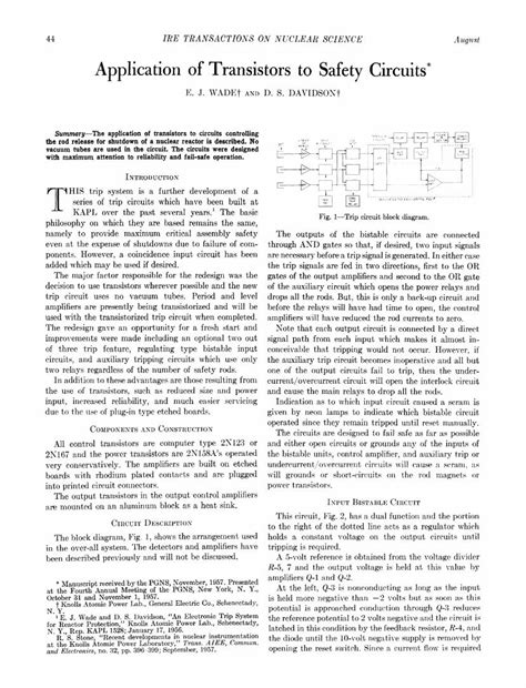 Pdf Application Of Transistors To Safety Circuits Dokumen Tips