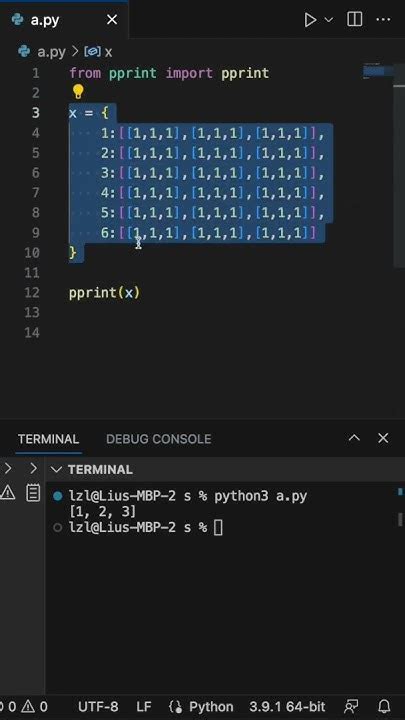 Pprint Instead Of Print In Python Coding Python Pythonprogramming Youtube