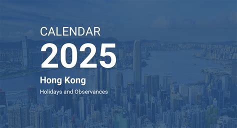 Year 2025 Calendar Hong Kong