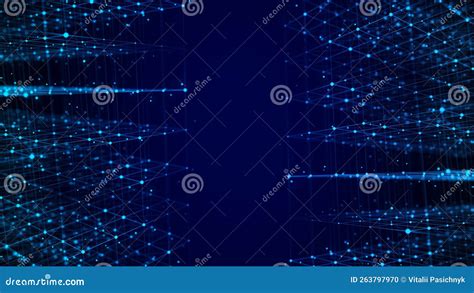 The Concept Of Data Connection In The Blockchain Network Digital Cyberspace Data Flow