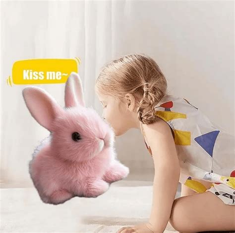 Realistic，ai Conversational Rabbit Plush Bunbys Realistic Voice Recognition And Learning Mode