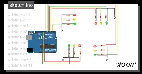 Traffict Light Copy 3 Wokwi Esp32 Stm32 Arduino Simulator