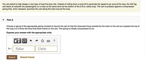 Solved You Are Asked To Help Design New Type Of Loop The Loop Ride
