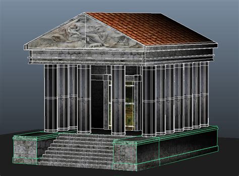 Small Roman Temple 3d Model
