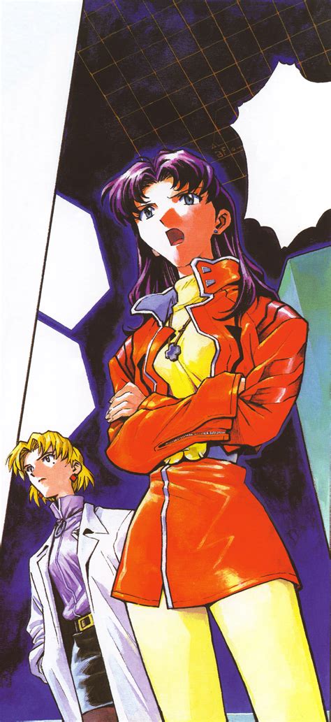 Katsuragi Misato And Akagi Ritsuko Neon Genesis Evangelion Drawn By