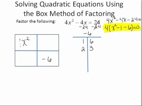 Box Method To Solve Quadratic Equations Tessshebaylo
