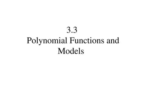 Polynomialfunctionsppt Mathematics Topic Ppt