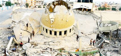59 Mosques Destroyed In Israeli Airstrikes On Gaza Interior Ministry