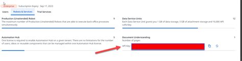 how to get document understanding api key in on prem orchestrator