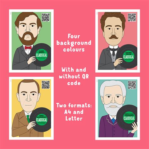 Famous Musicians Posters Composers 3 Classical