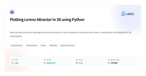 Lorenz 어트랙터 플롯 3d 시각화 Python Matplotlib Labex