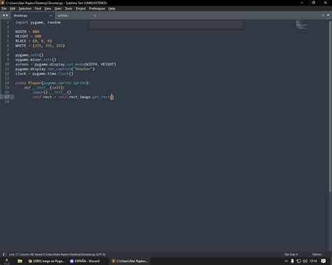 Python Tengo Un Problema Con El Comando Self En Sublime Text 3