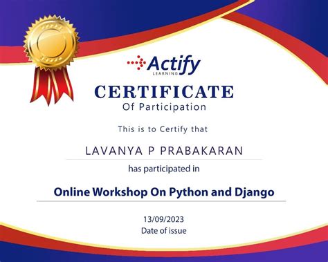 Lavanya Prabakaran On Linkedin Certifate Python
