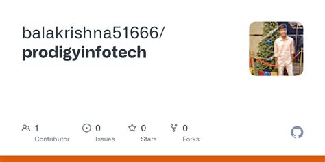 Github Balakrishna51666prodigyinfotech