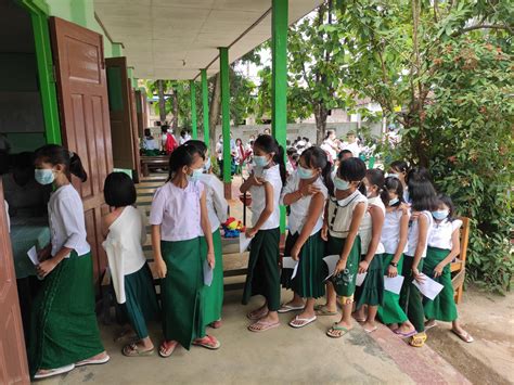 ကျောက်မဲမြို့နယ်မှအသက် ၅ နှစ်မှ ၁၂ နှစ်အတွင်းရှိ ကျောင်းသား၊ ကျောင်းသူများအား ကိုဗစ် ၁၉ ရောဂ