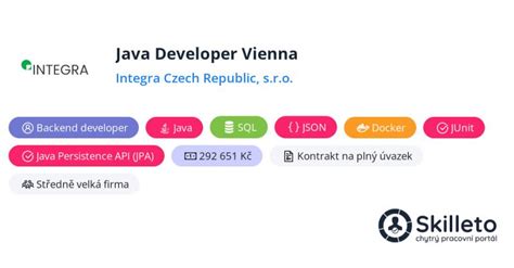 Tomas Strnad On Linkedin Java Developer Vienna Integra Czech