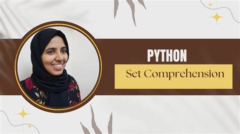 39 Python Tutorial For Beginners Set Comprehension Made Easy With