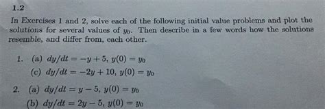 Solved In Exercises And Solve Each Of The Chegg Com