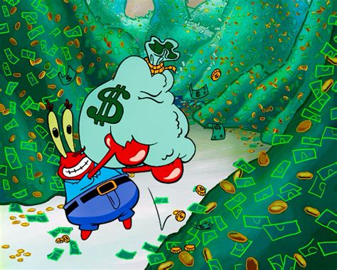 Taurus Mr Krabs Counting Money Mr Krabs Bathing In Money Mr Krabs