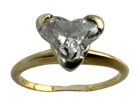 123ct Mickey Mouse Cut Diamond 14k Yellow And White Gold Solitaire